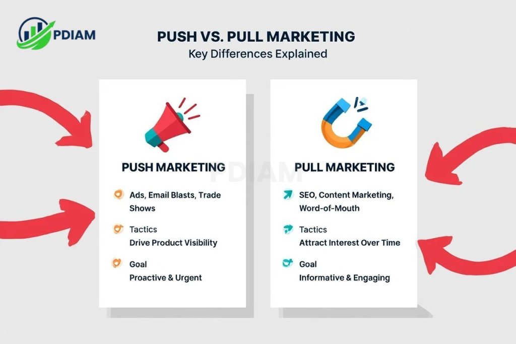 What is Push and Pull marketing? A simple breakdown [2025] - Peregrine ...